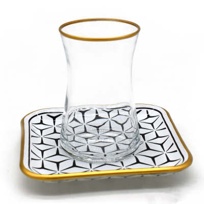 Aryıldız Cam 12 Parça Beyaz Çay Seti | Gallery Crystal