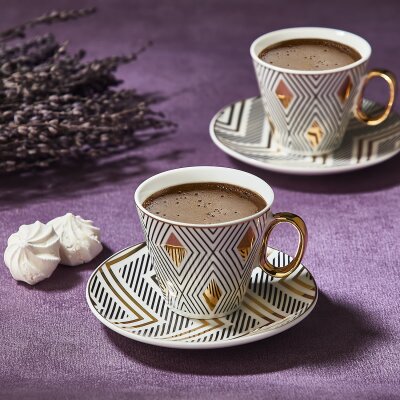 Aryıldız Royal Queen Kahve Fincan Set 6 Lı | Gallery Crystal