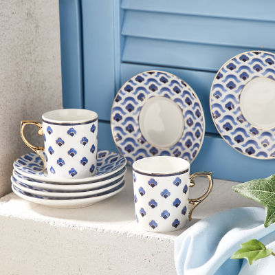 Aryıldız Royal Queen Kahve Fıncan Set 6Lı | Gallery Crystal