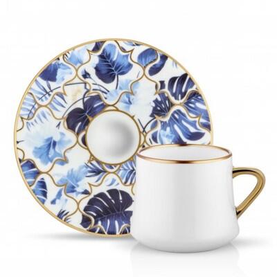 Koleksiyon Sufi Çay Fincan Seti 6 Lı Amazon Mavi | Gallery Crystal